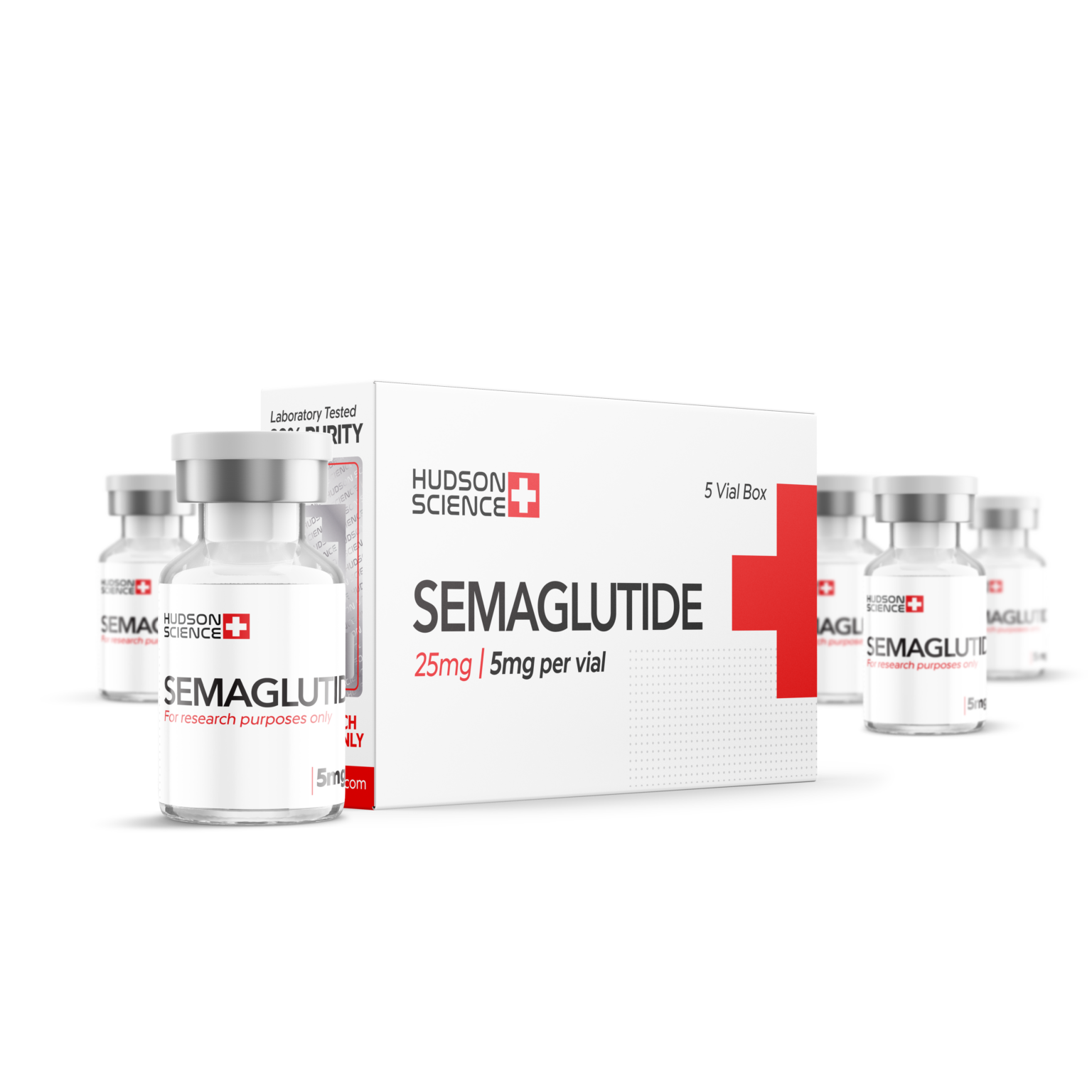 Semaglutide 5MG (5 Vials) – GLP-1 Research - Hudson Science